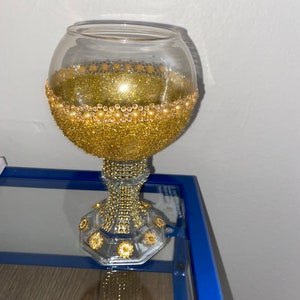MTO Glam Glitter Sequined Jeweled Home Decor Goblet Display - Etsy