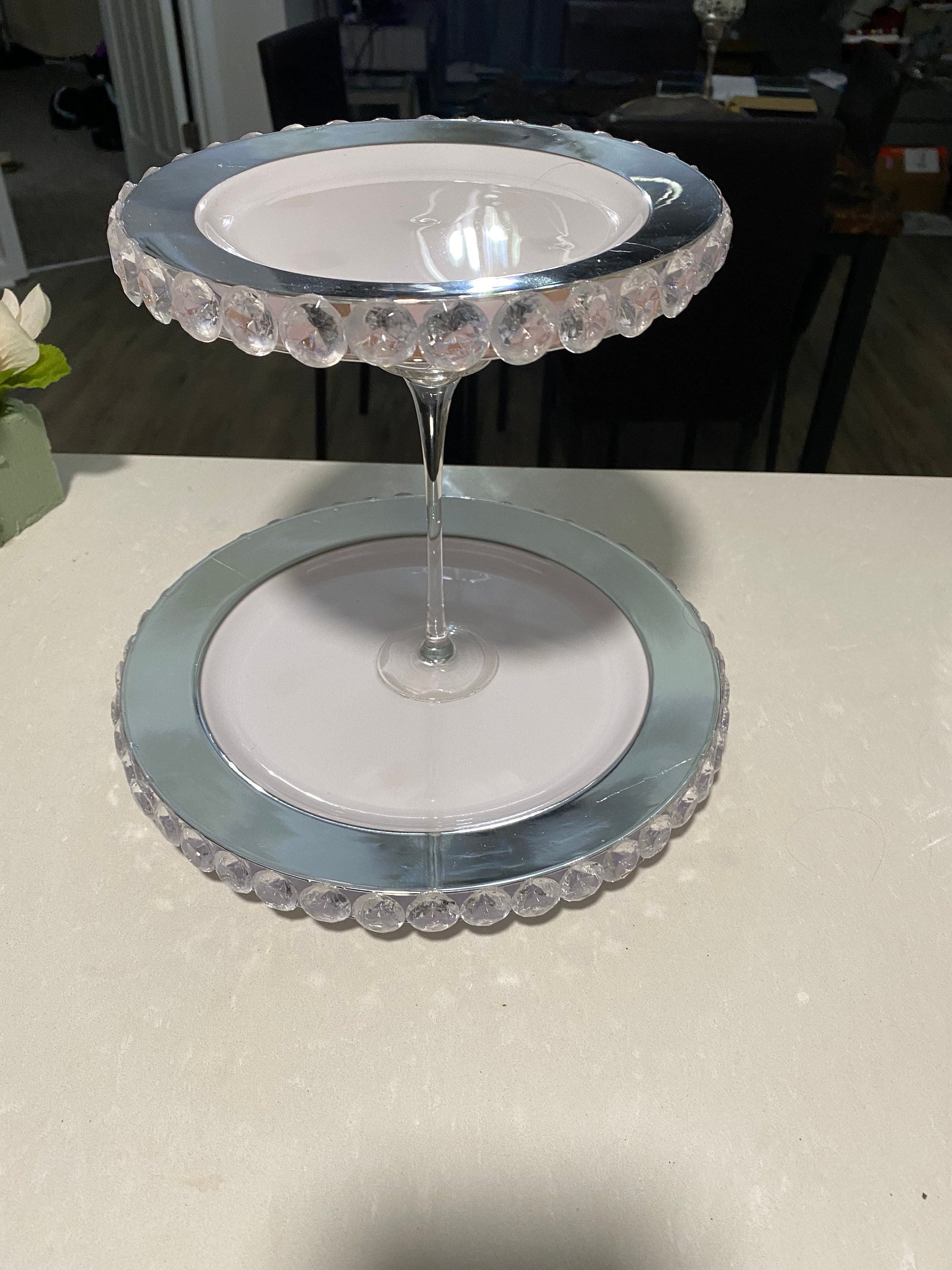 MTO 2 Tier Glam Diamond Mirrored Perfume/cosmetics Vanity Tray - Etsy