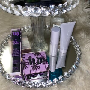 MTO 2 Tier Glam Diamond Mirrored Perfume/cosmetics Vanity Tray - Etsy