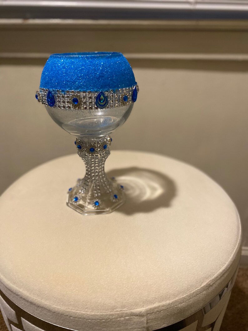 MTO Glam Glitter Sequined Jeweled Home Decor Goblet Display - Etsy
