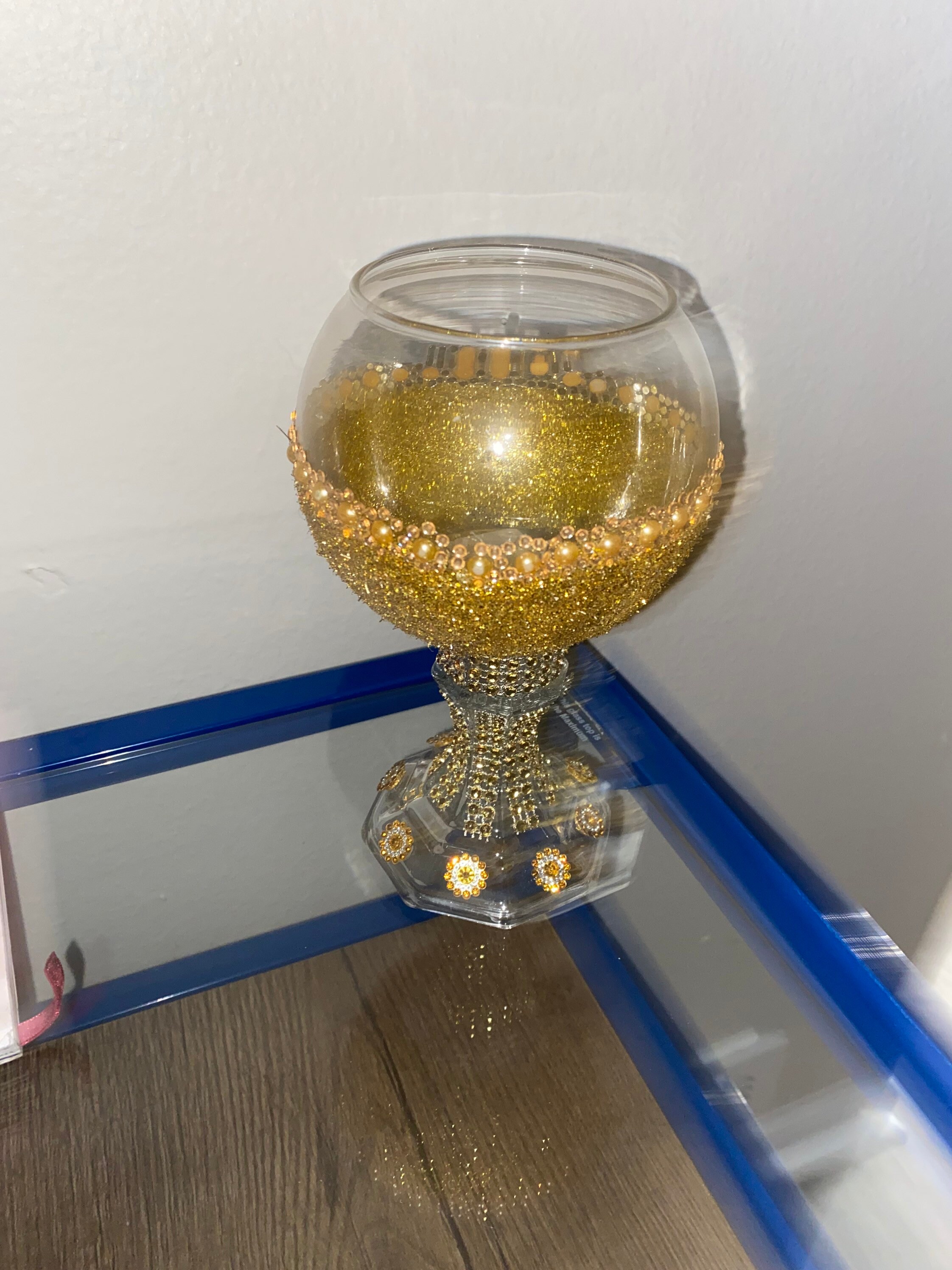 MTO Glam Glitter Sequined Jeweled Home Decor Goblet Display - Etsy