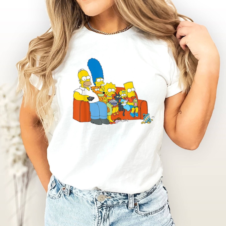 The Simpsons Homer Marge Maggie Bart Lisa Simpson Couch - Etsy