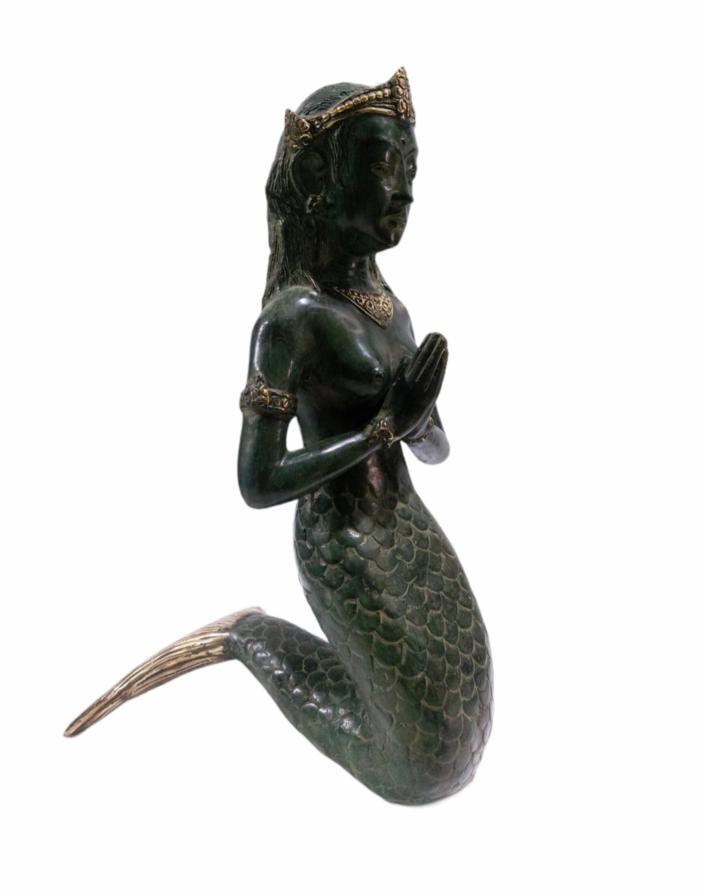 Large 19.5 Inch Mermaid , Miniature Mermaid Sculpture , Equine Figurine ...