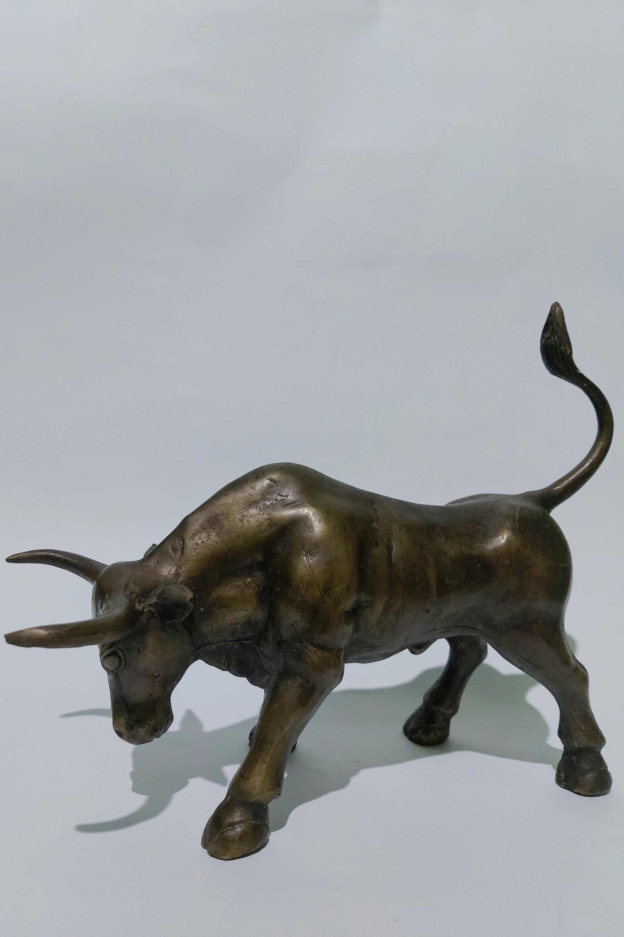 12 Zoll Stier, Bronze Stier Statue, Bronze Skulptur, Tierfigur ...