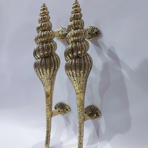 Shell Door Handle, Shell Handle Door , 2 Pcs of Handle Door , Bronze ...