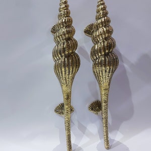 Shell Door Handle, Shell Handle Door , 2 Pcs of Handle Door , Bronze ...