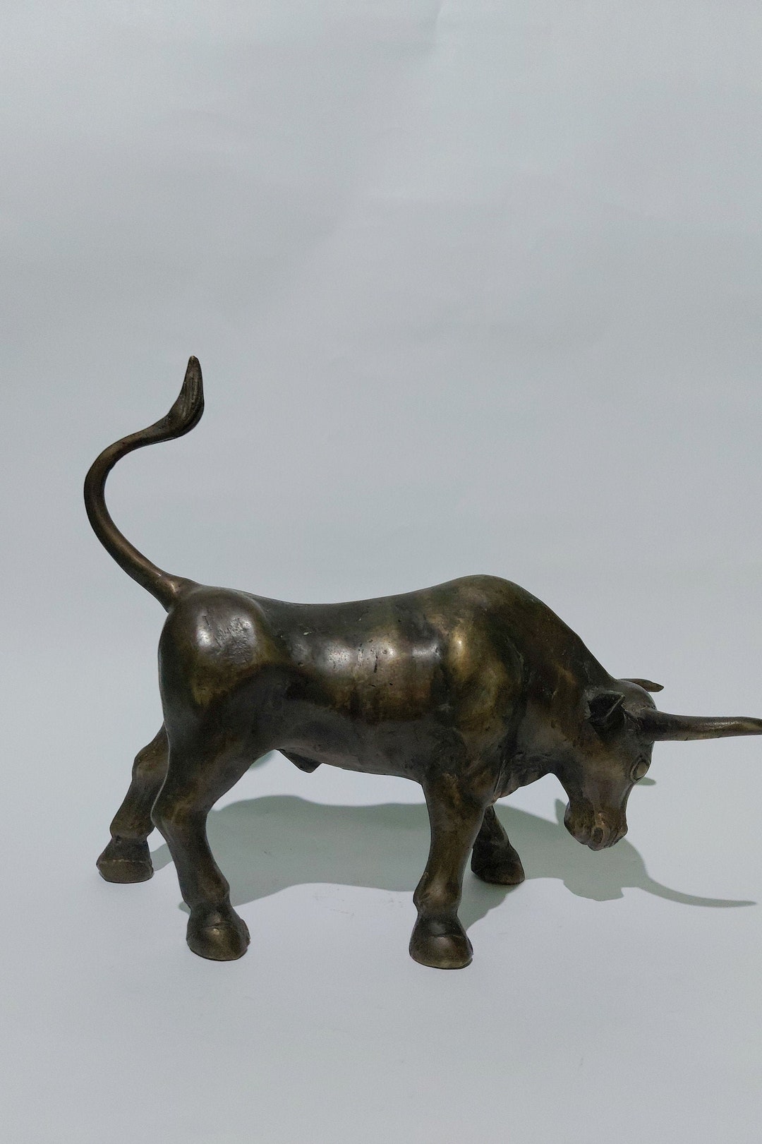 12 Zoll Stier, Bronze Stier Statue, Bronze Skulptur, Tierfigur ...