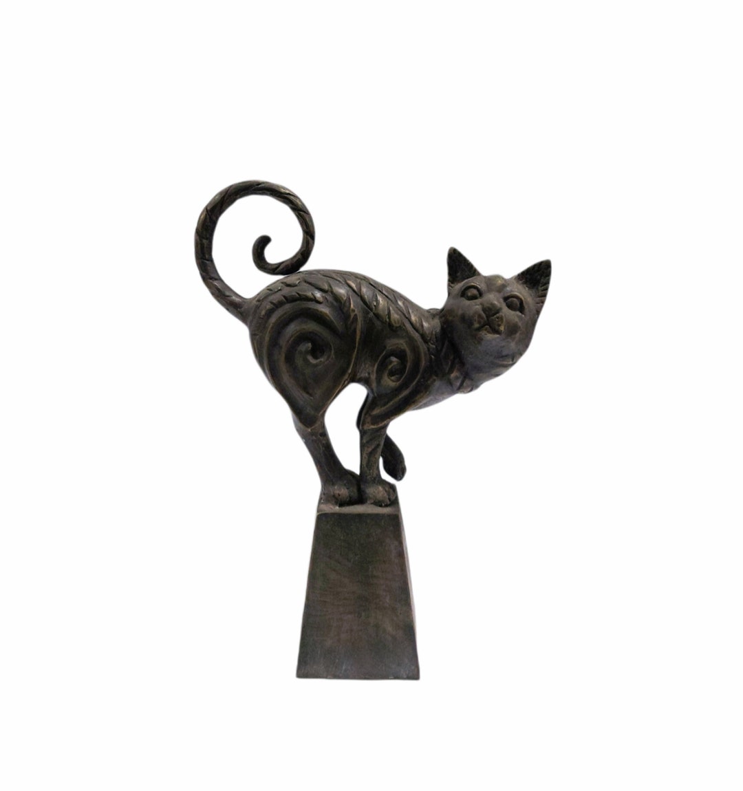 Cute Cat Sculpture , Bronze Cat Statue , Cat Figurine , Birthday Gift ...