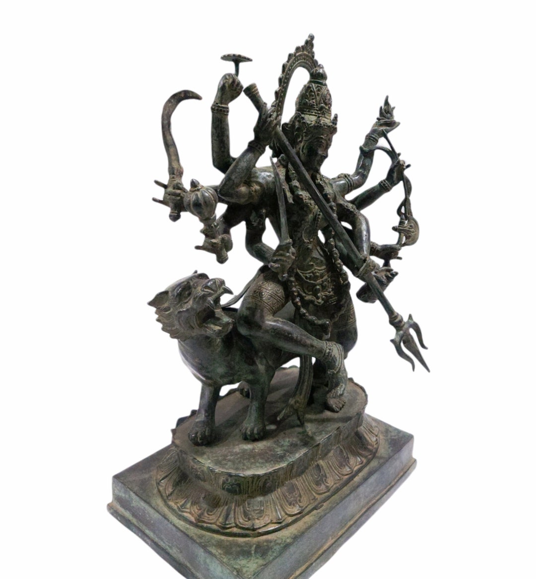 10 Hand Kali Statue , 18 Inch Kali Statue , Hindu Goddess , Kali Statue ...