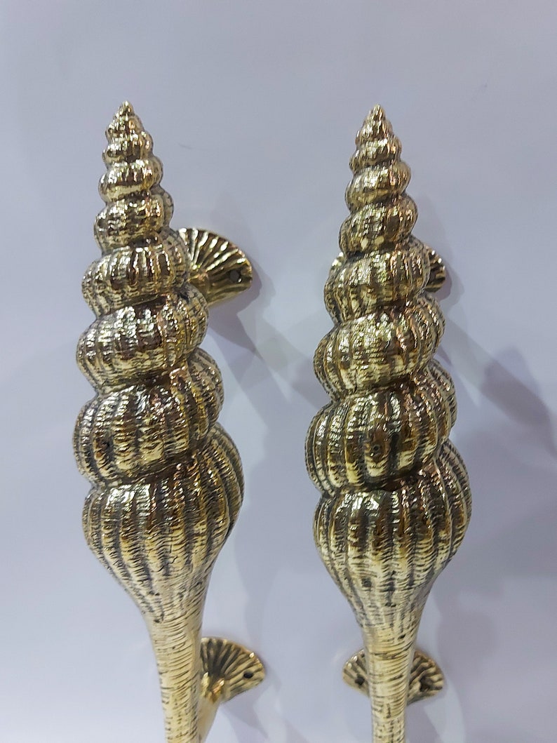 Shell Door Handle, Shell Handle Door , 2 Pcs of Handle Door , Bronze ...