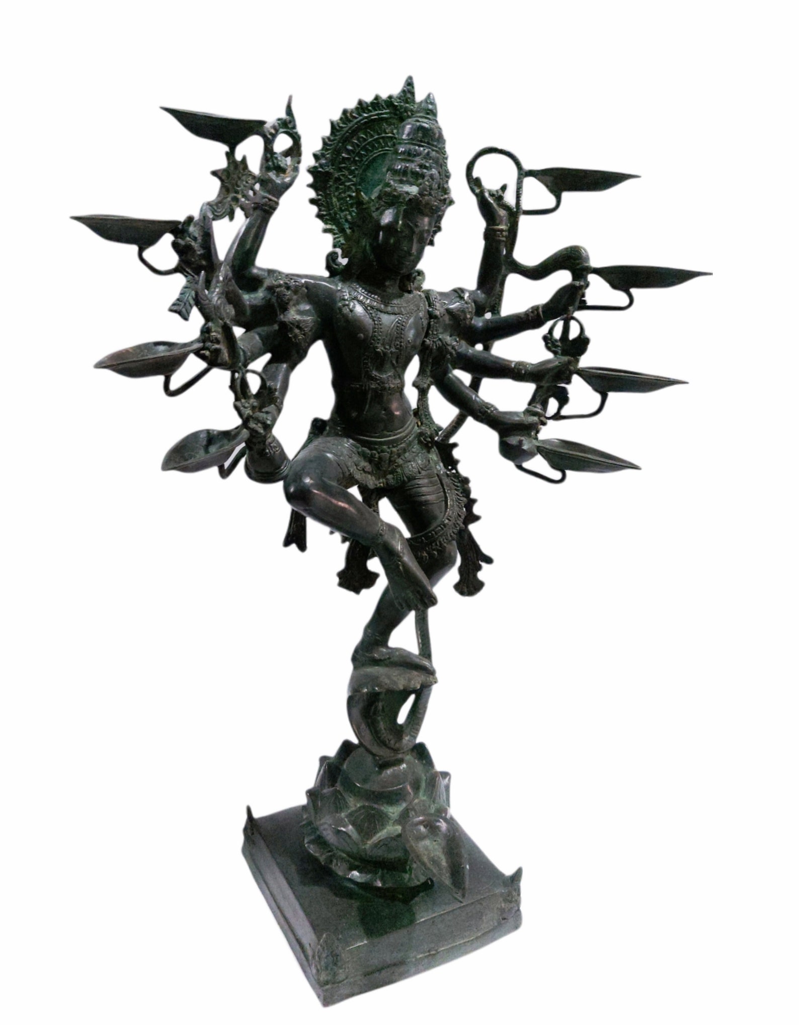26 Inch 8 Armed of Lord Krishna Statue on Kaliya Lord Krishna - Etsy