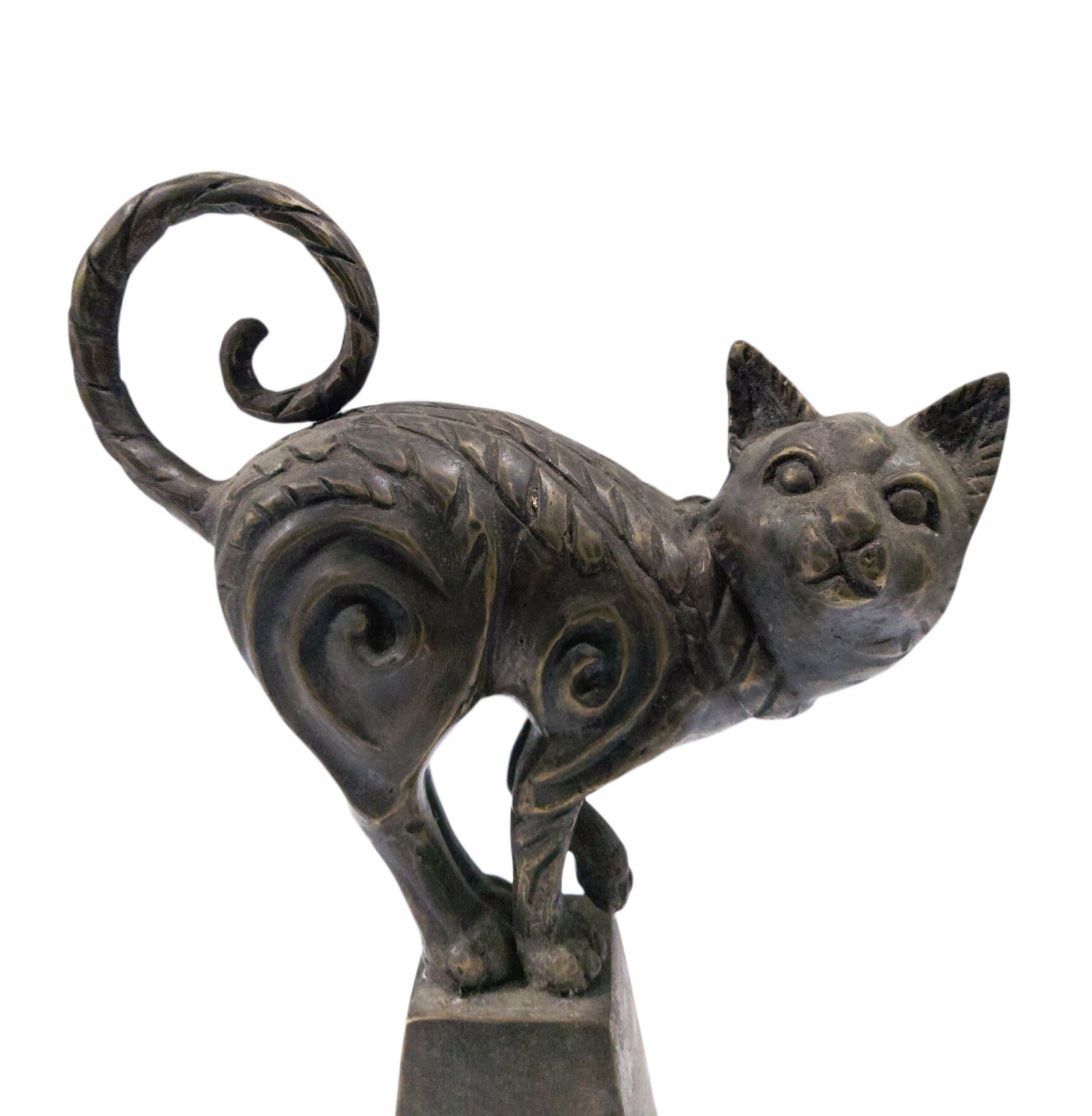 Figurines Cat Figurine Birthday Gift Cute Cat Sculpture Unique Cat ...