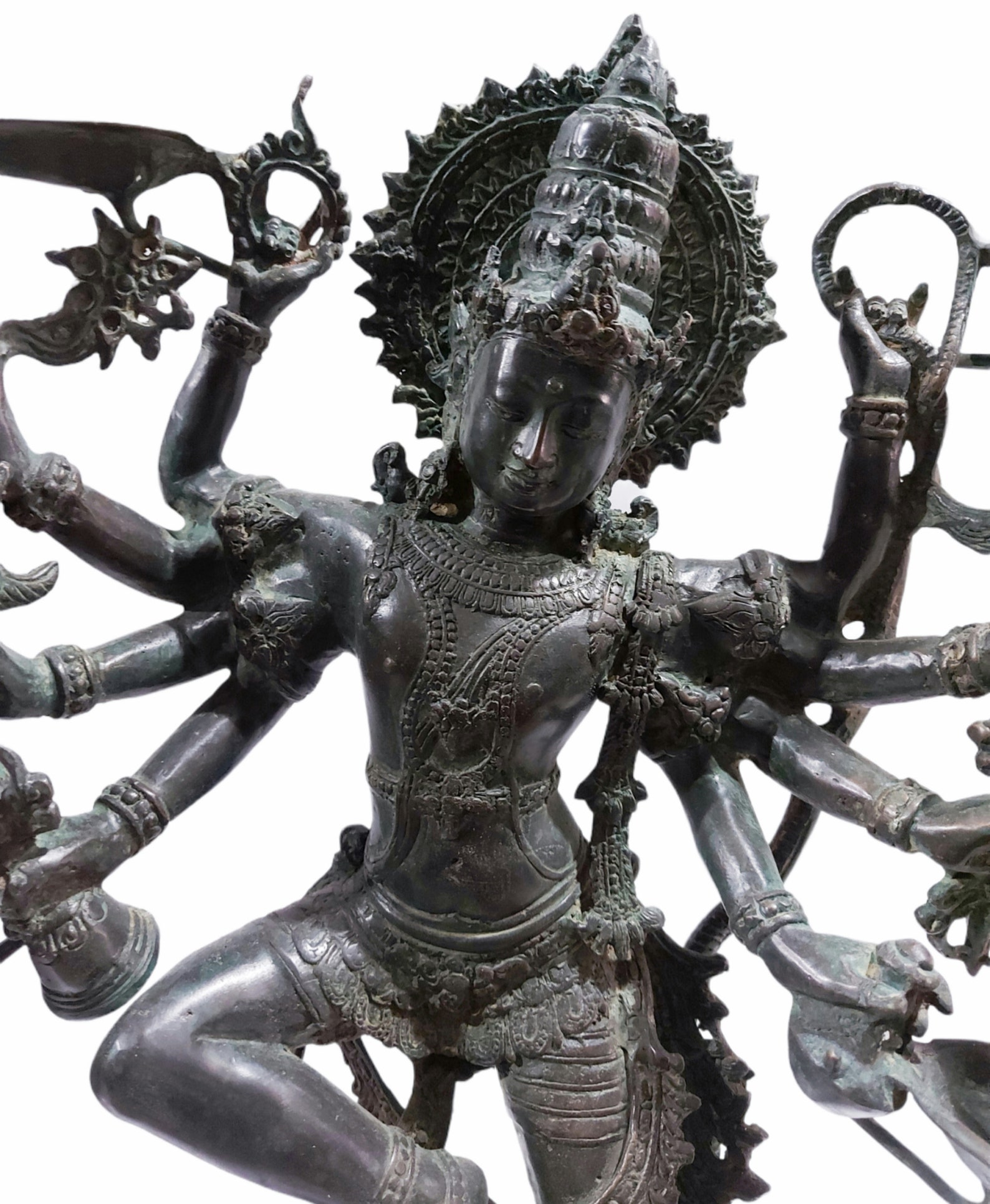 26 Inch 8 Armed of Lord Krishna Statue on Kaliya, Lord Krishna Statue ...