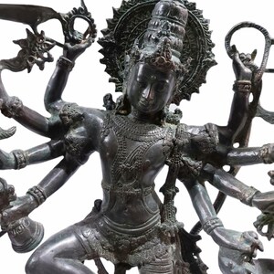 26 Inch 8 Armed of Lord Krishna Statue on Kaliya, Lord Krishna Statue ...
