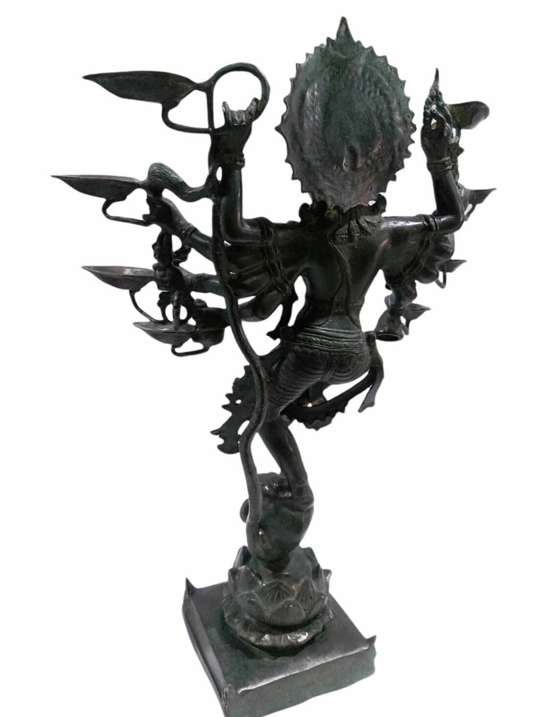 26 Inch 8 Armed of Lord Krishna Statue on Kaliya Lord Krishna - Etsy