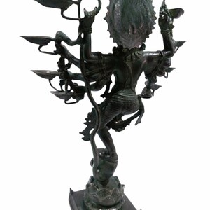 26 Inch 8 Armed of Lord Krishna Statue on Kaliya, Lord Krishna Statue ...