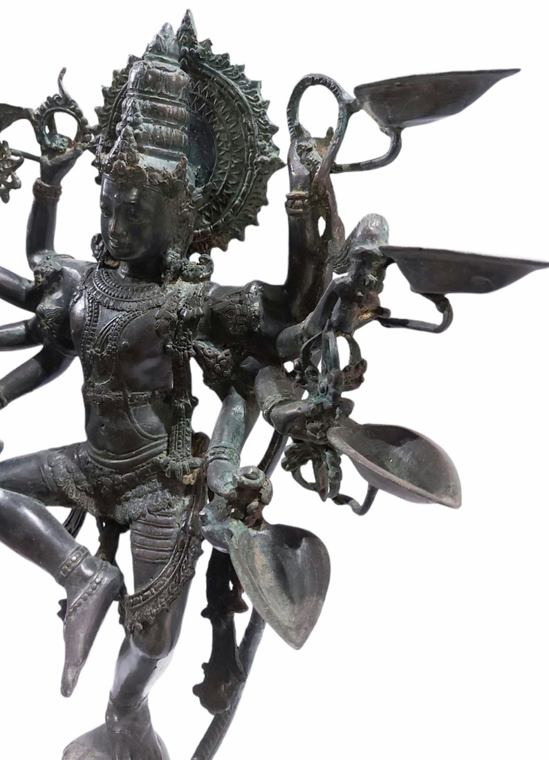 26 Inch 8 Armed of Lord Krishna Statue on Kaliya, Lord Krishna Statue ...