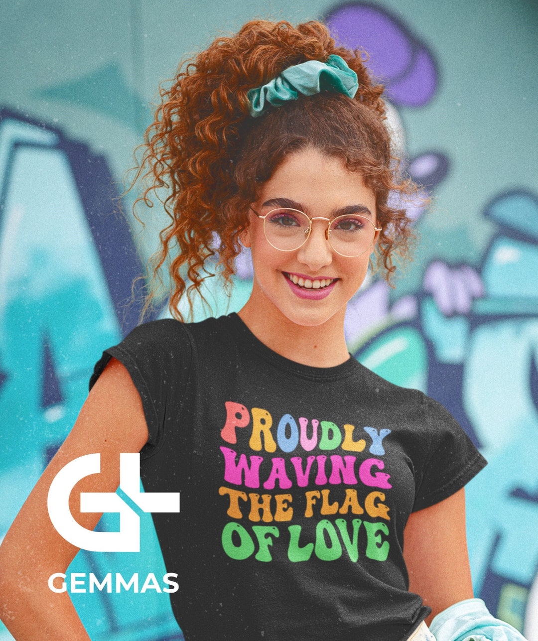 Proudly Waving the Flag of Love LGBTQ Ally T Shirt Ally Gift LGBTQ ...