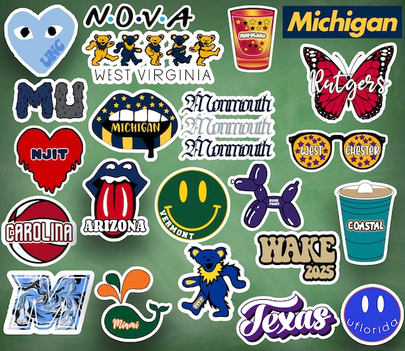 Custom College / University Stickers RESISTENTE AL AGUA | Etsy