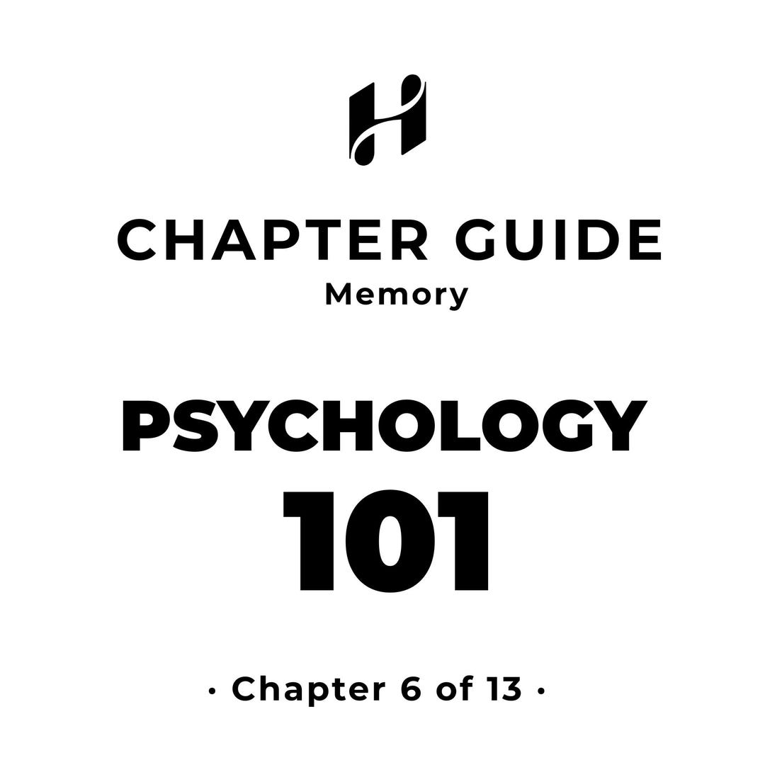 Psychology 101 — Chapter 6 Summary: Memory • Study Guide PDF • Cheat ...