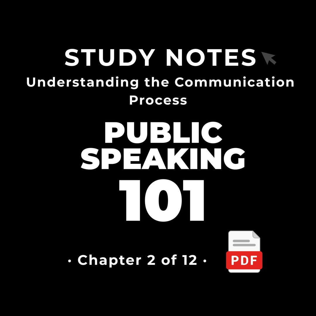 Public Speaking 101 — Understanding the Communication Process • Study ...