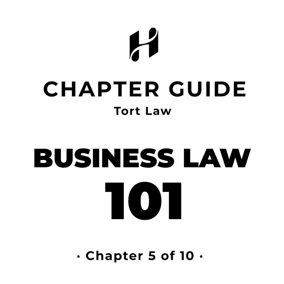 Business Law 101 — Chapter 5 Summary: Tort Law • Study Guide PDF ...