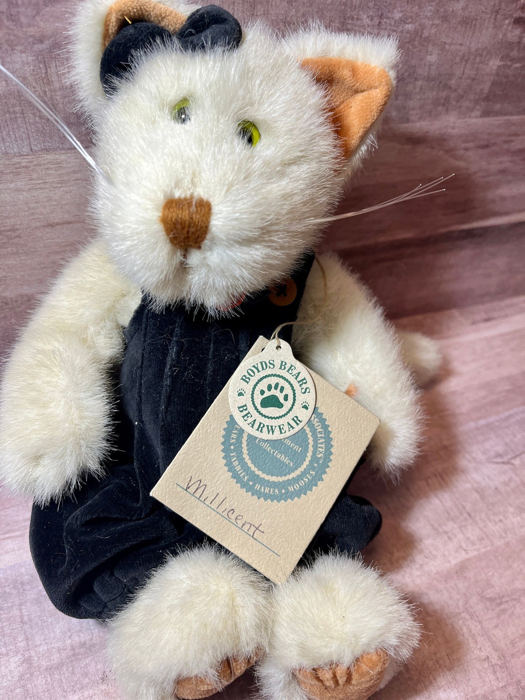 Vintage Boyds Bears Cat Jointed Poseable Plush Millicent P. Pussytoes ...