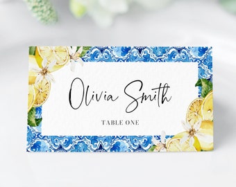 Mediterranean Place Cards - Etsy