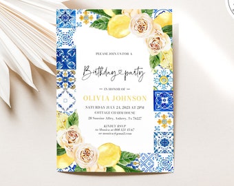Positano Birthday Invitation | Etsy