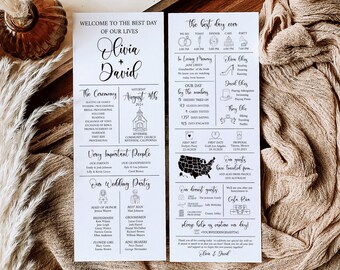 Fun Wedding Program | Etsy