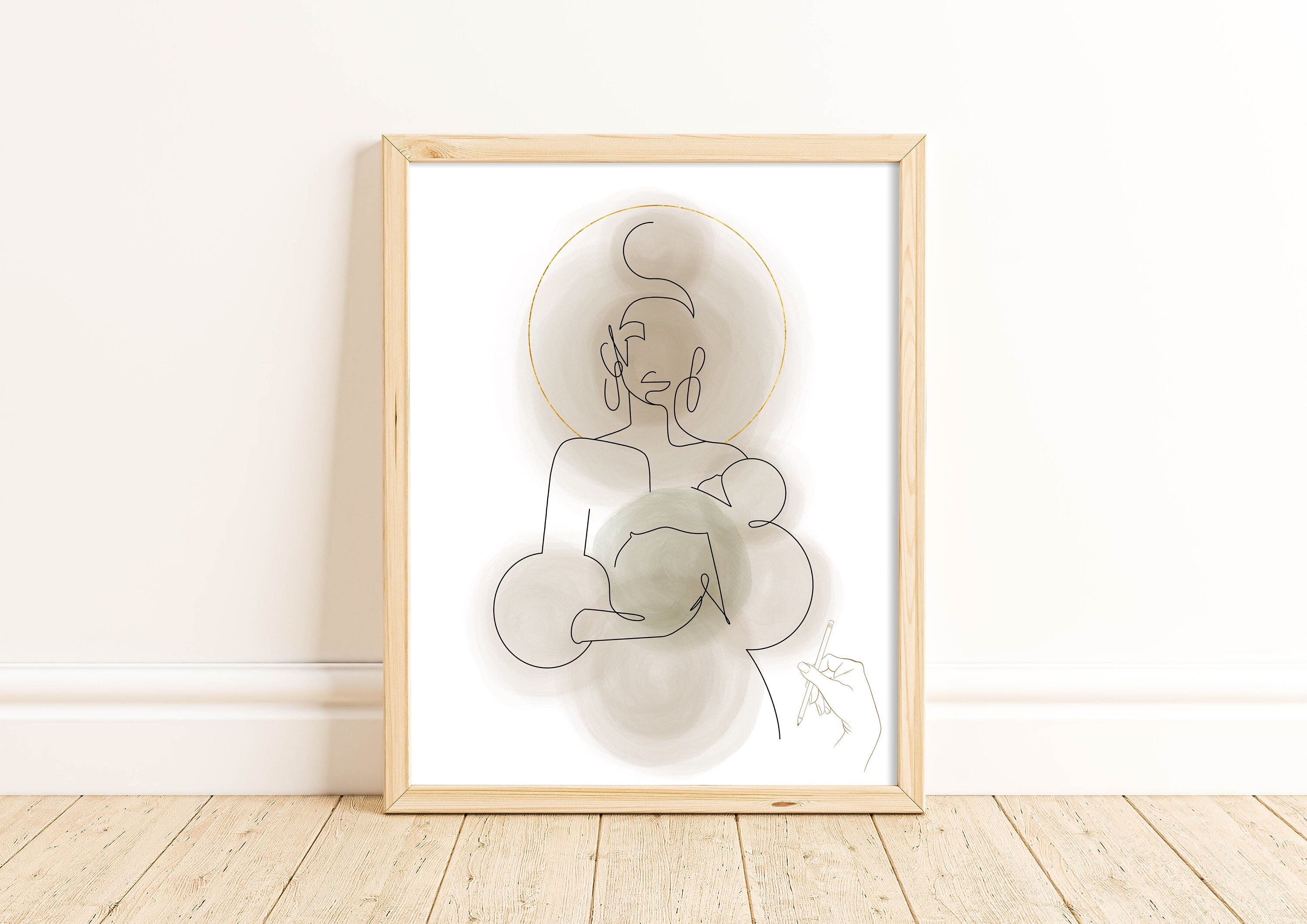 Mother and Baby Line Art Maternity Line Art Line Art Woman - Etsy