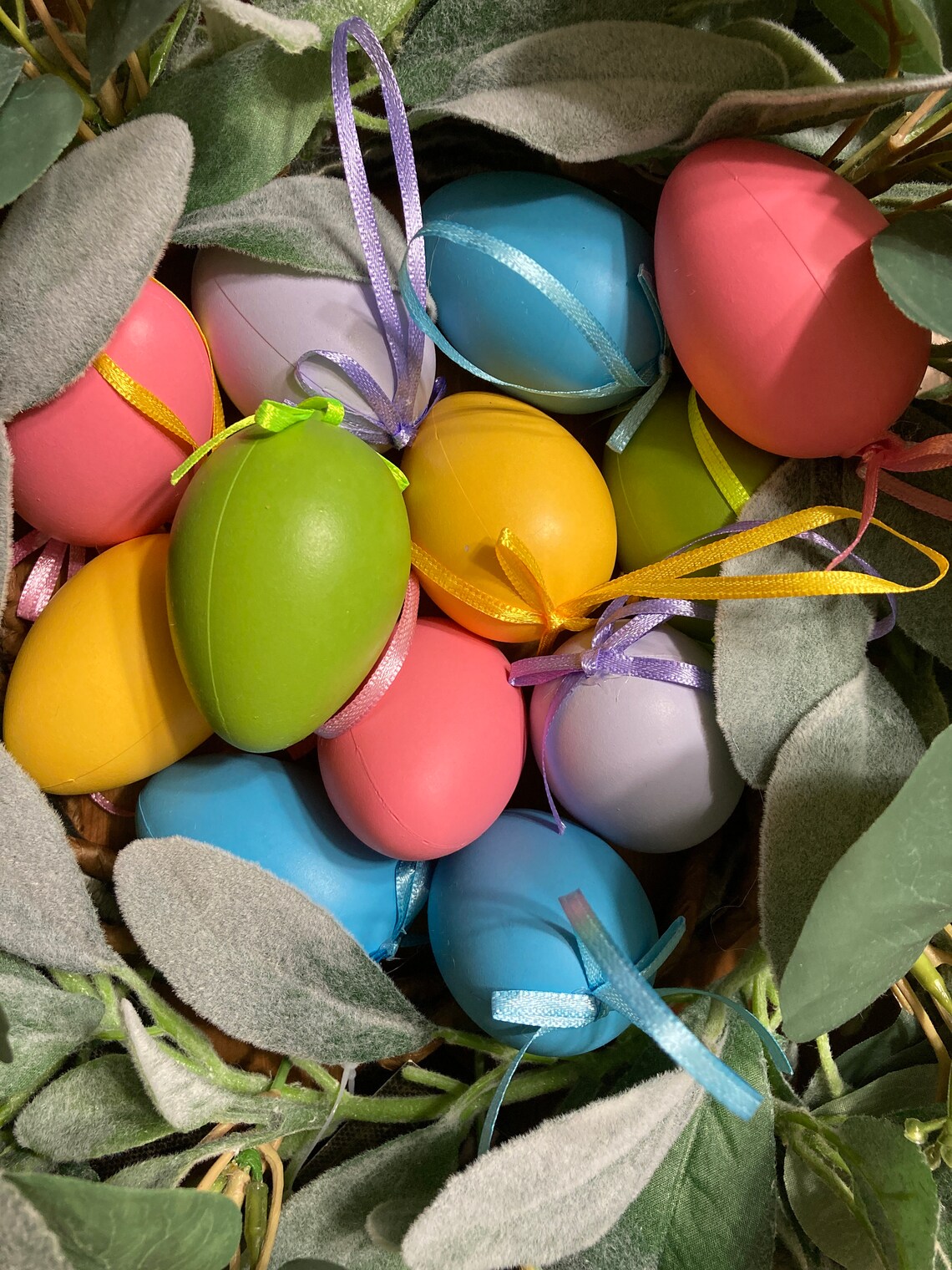 Easter Egg Garland Easter Greenery Easter Eucalyptus Garland | Etsy