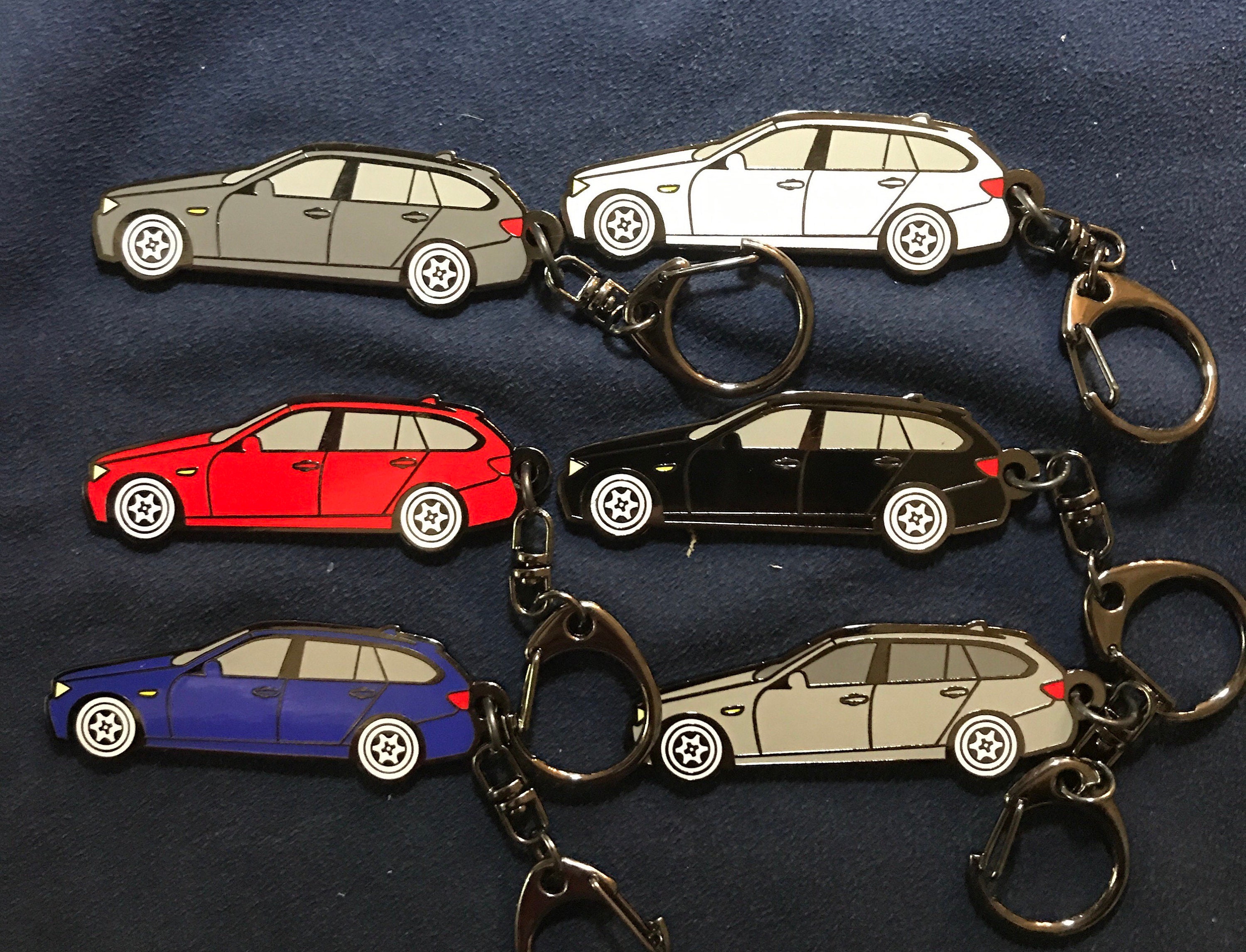 BMW Touring Wagon E91 E36 Enamel Keychain Available in 6 Colors DARK ...
