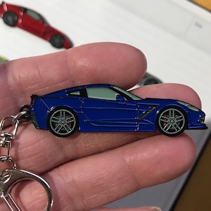 Corvette C7 Coupe Keychains 8 Colors Available Enamel on Metal - Etsy