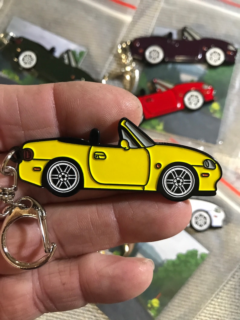 NB Miata Keychain Baked Enamel #keychains Car Great Gift! MX5, Roadster ...