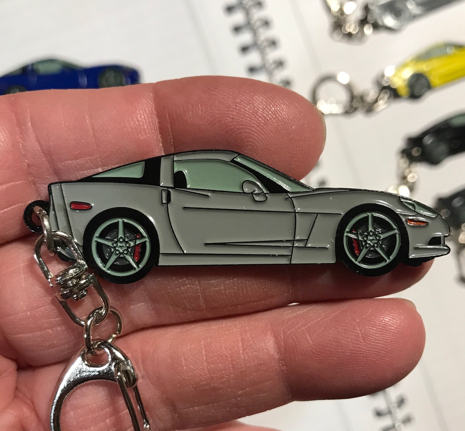 Corvette C6 Coupe Keychains 7 Colors Available Enamel on Metal - Etsy