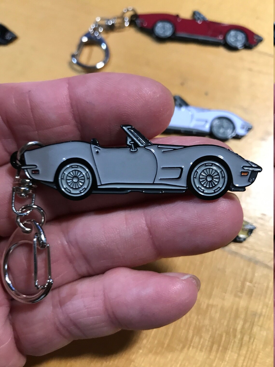 C3 Cor Vette Roadster Classic Car Baked Enamel Keychains #convertible 7 ...