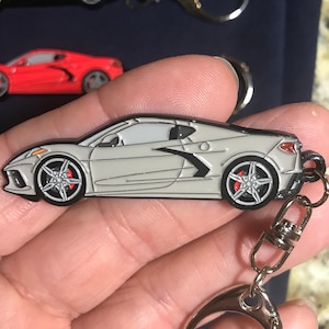 C8 Corvette Enamel on Metal Keychains Coupes in 8 Colors - All ...