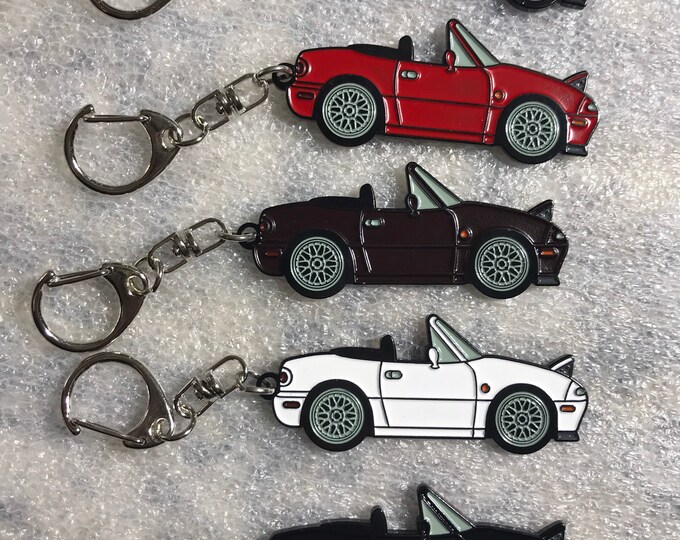 Mazda Miata NB MX5 Key Chain BRG British Racing Green Enamel on Metal ...
