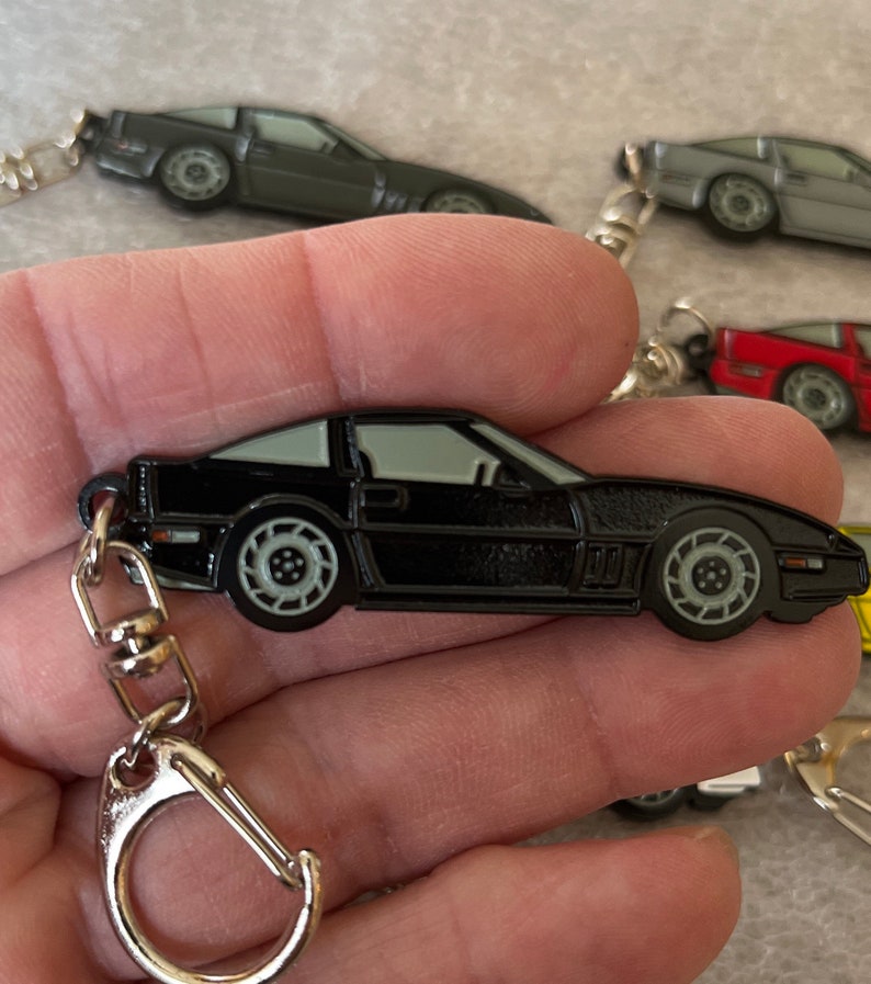 Corvette C4 Coupe Keychains 8 Colors Available Enamel on Metal - Etsy