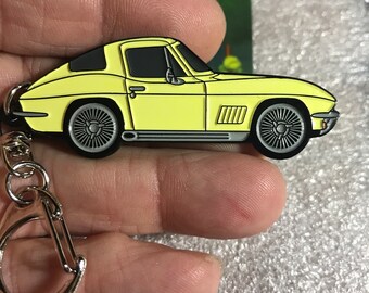 C3 corvette Baked Enamel Keychains GOLD/YELLOW stingray | Etsy