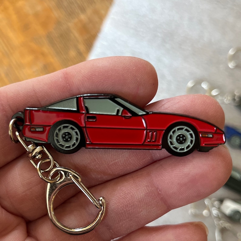 Corvette C4 Coupe Keychains 8 Colors Available Enamel on Metal - Etsy