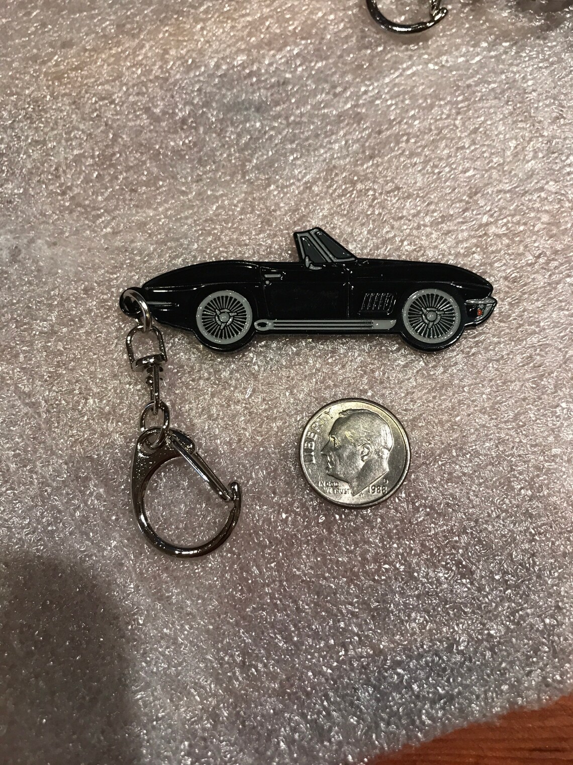 C2 corvette Baked Enamel Keychains BLACK convertible | Etsy