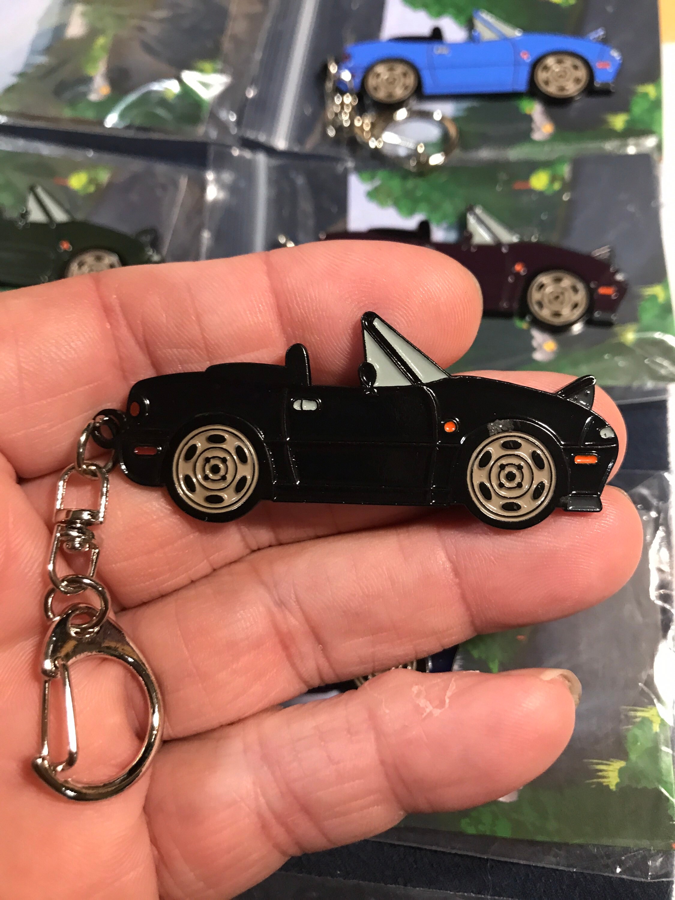 NA Mazda Miata Keychain BLACK MX5 Top Down Lights Up | Etsy