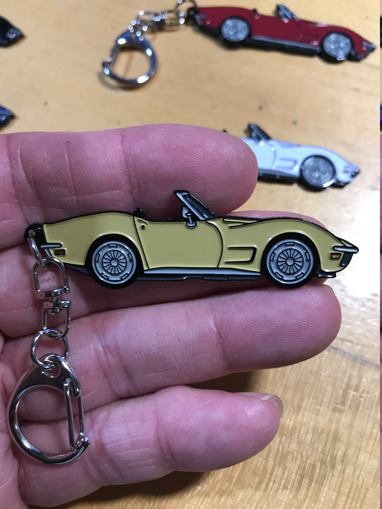 C3 corvette Baked Enamel Keychains stingray convertible 7 - Etsy