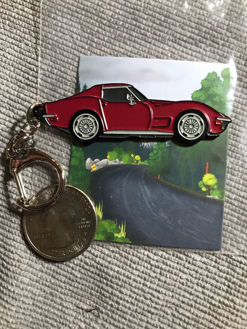 C3 corvette Enamel Keychains 7 Colors stingray coupe - Etsy