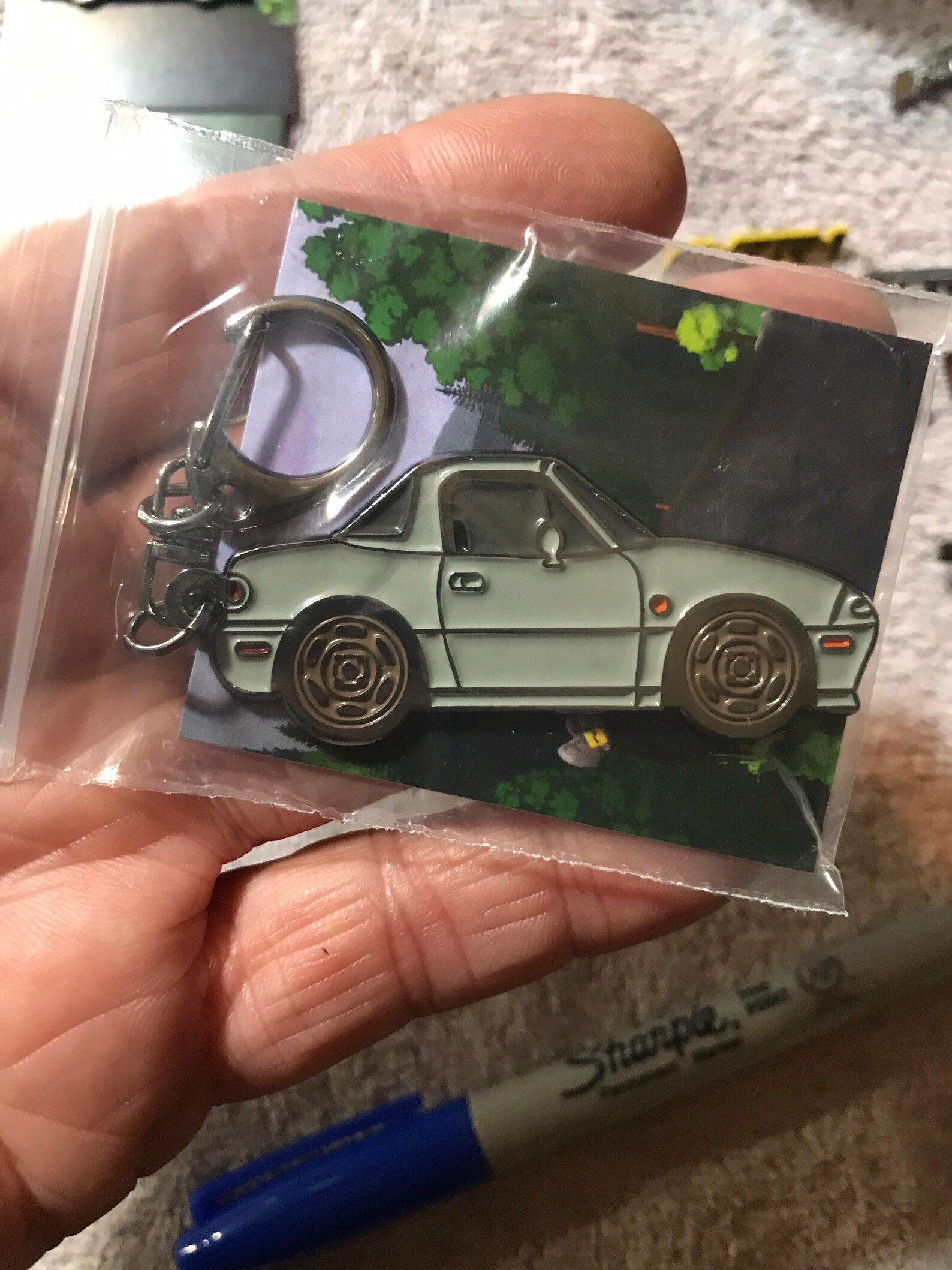 NA Mazda miata MX5 SILVER Auto Baked Enamel keychains Key - Etsy