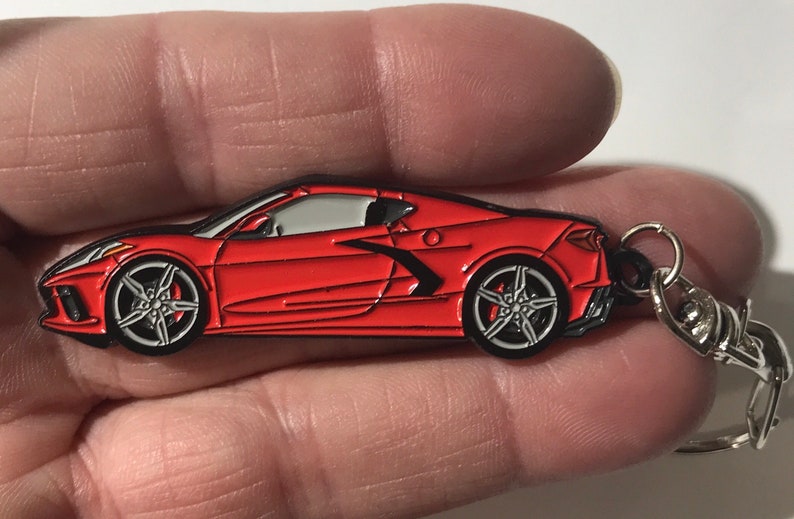 C8 Corvette Enamel on Metal Keychains Coupes in 8 Colors All - Etsy