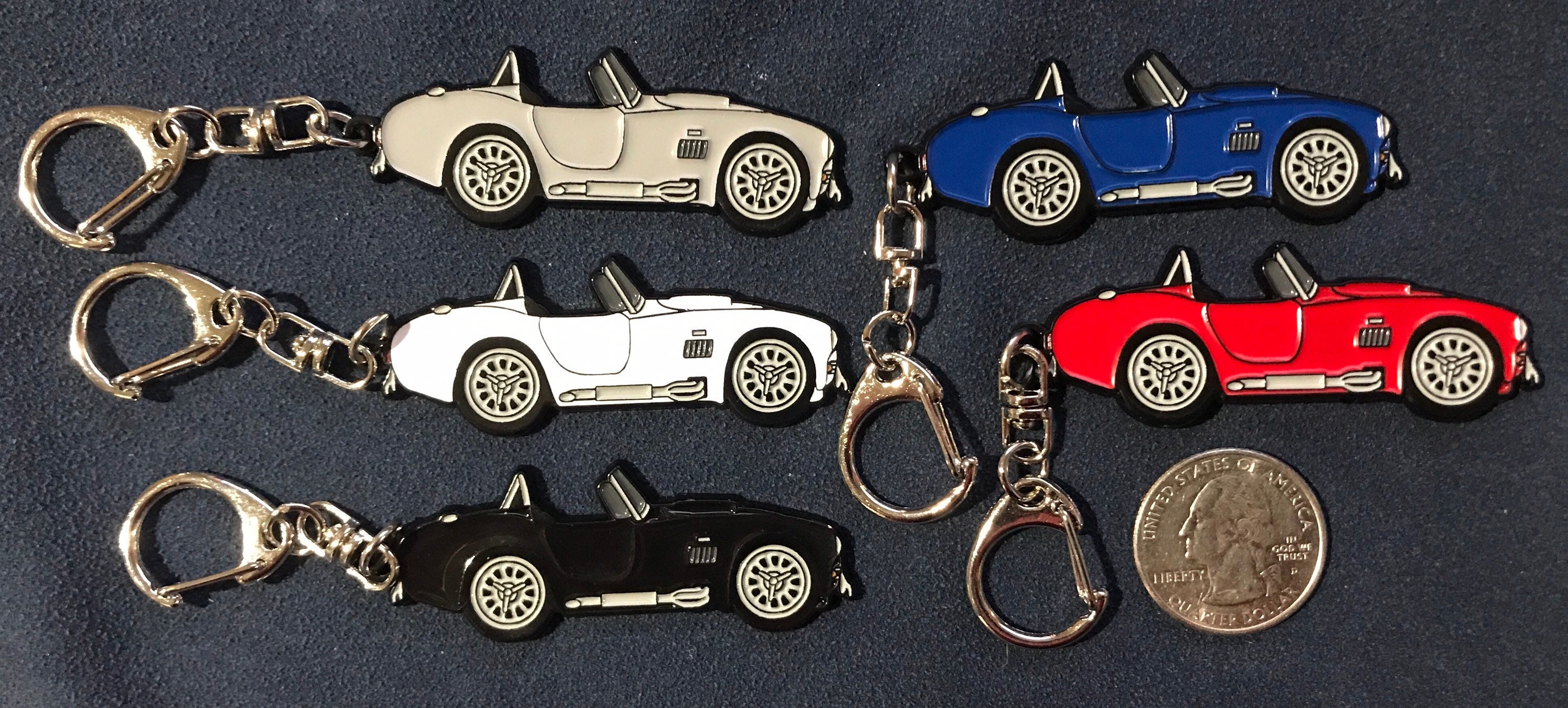 AC Shelby Cobra Enamel Keychain available in 5 colors BLACK | Etsy