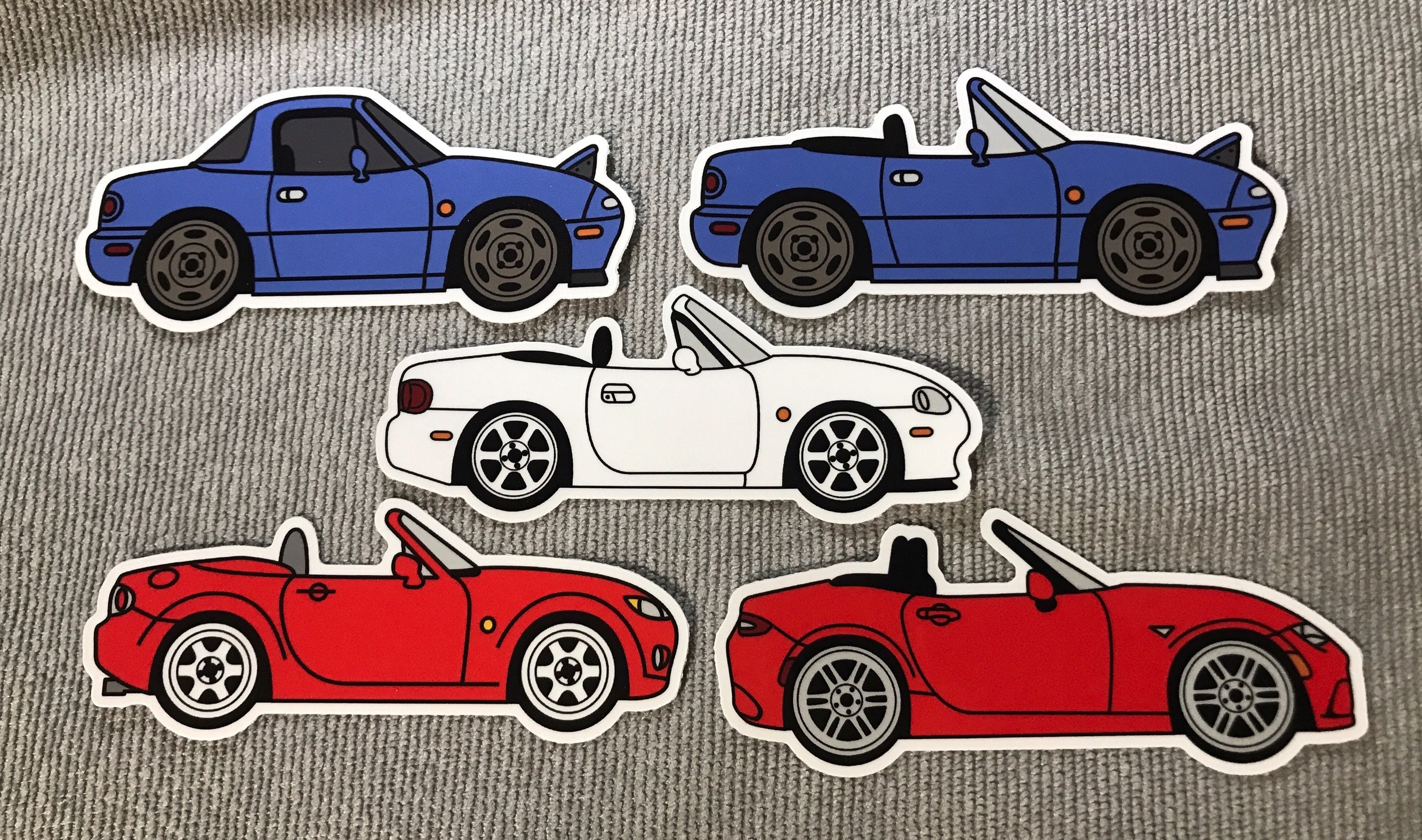 Mazda Miata STICKERS ALL 4 Generations Coupe or Convertible | Etsy